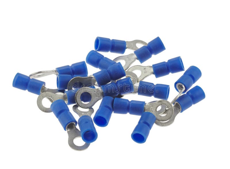 Crimp Ring Terminals, Insulated Stock Image - Image of isolated ...