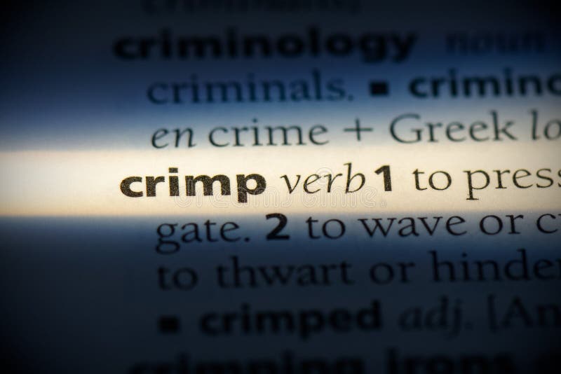 Crimp stock image. Image of idea, book, detail, word - 161578229