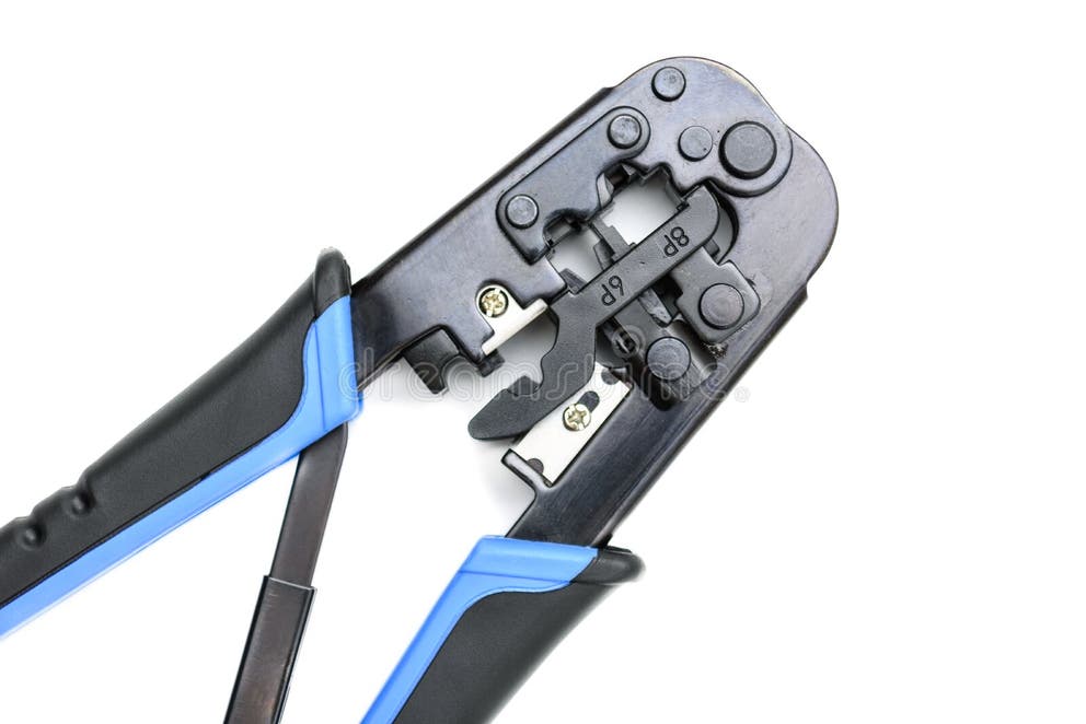 Crimping Power Tools for a Network Cable Stock Image - Image of ...