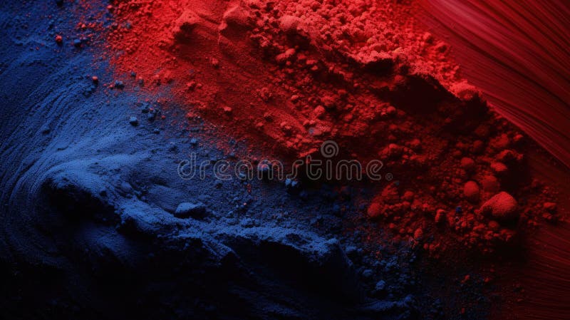 Crimson and Azure Dreamscape Stock Illustration - Illustration of ...