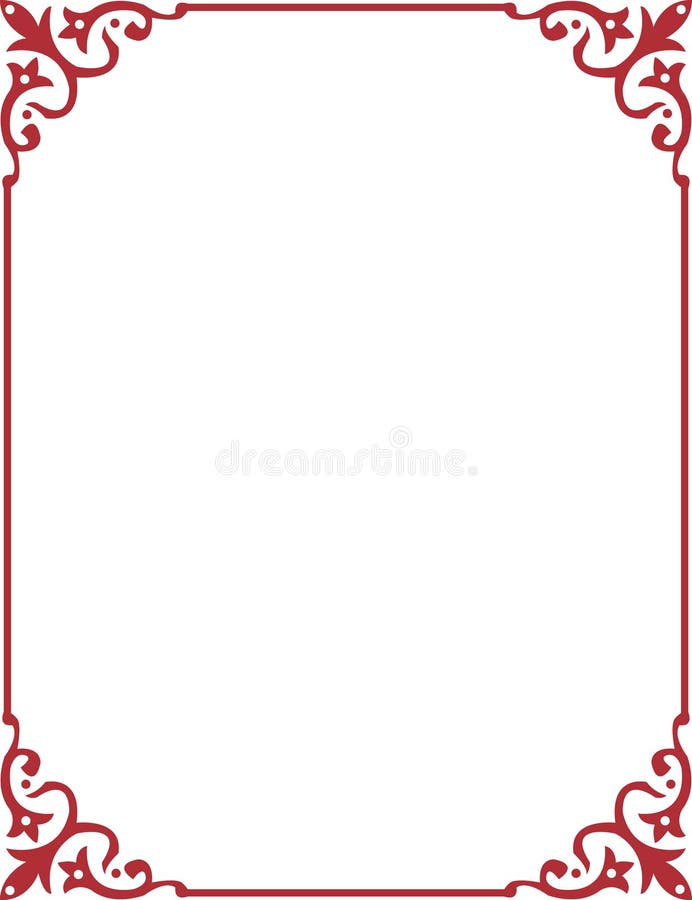 Crimson border stock vector. Illustration of design - 150531459