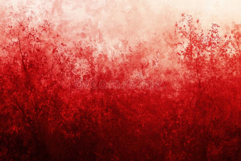 Crimson Canopy, a Red Forest Abstract Stock Image - Image of ...