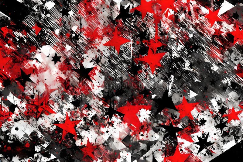 Crimson Cascade: Abstract Watercolor Splash in Red and Black Stock ...