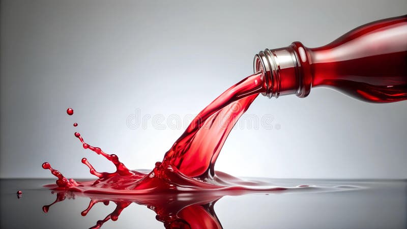 Crimson Cascade: a Flow of Passion Generative AI Stock Illustration ...