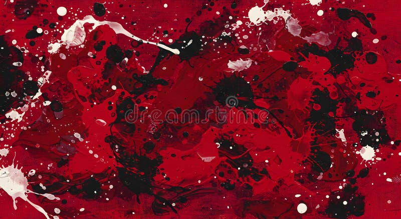 Crimson Chaos: an Abstract Canvas of Splatters and Bold Strokes Stock ...