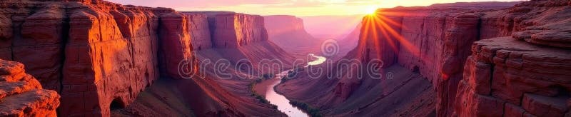 Dramatic Light Southwest Powerful Desert Vector Illustration Stock ...