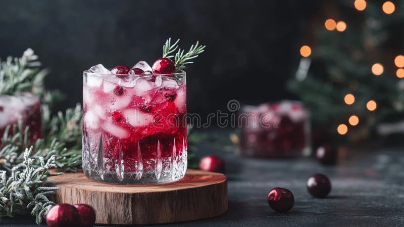 Crimson Cocktail on Rustic Bar Top Stock Image - Image of table, sweet ...