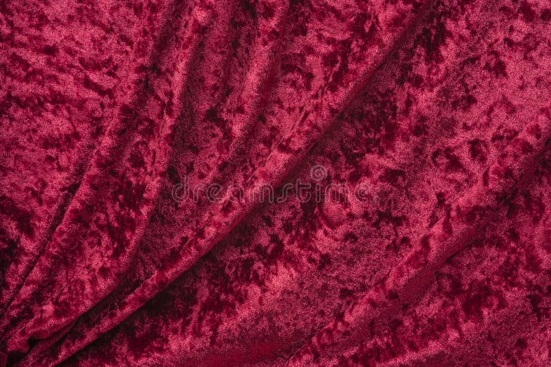 Crimson Crushed Velvet with Soft Folds Stock Photo - Image of texture ...