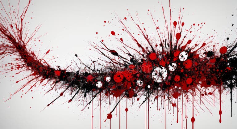 Crimson Dance - Abstract Blood Splatter Art. Generated Using AI Stock ...