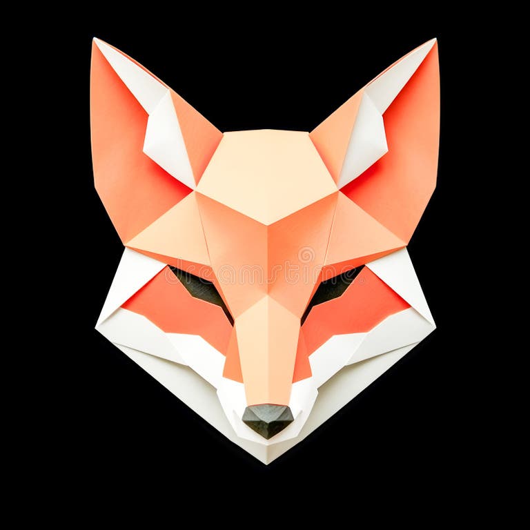 Crimson Fox Head Vector Design Element Stock Illustration ...