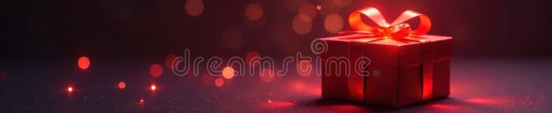 Crimson Gift Box, Glowing Magical Light Inside, Red Box, Energy Stock ...