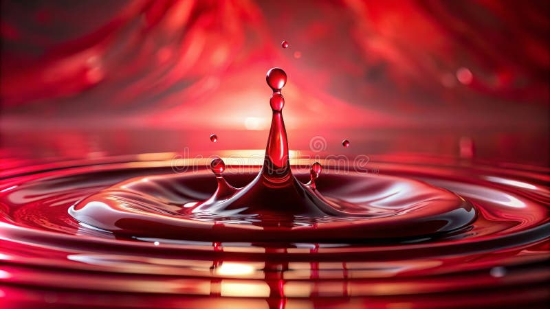 Crimson Liquid Impact a Dynamic Splash of Rich, Deep Color. Generative ...