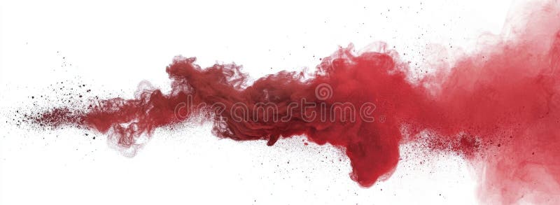 Crimson and Maroon Powder Explosion on White Background Stock ...