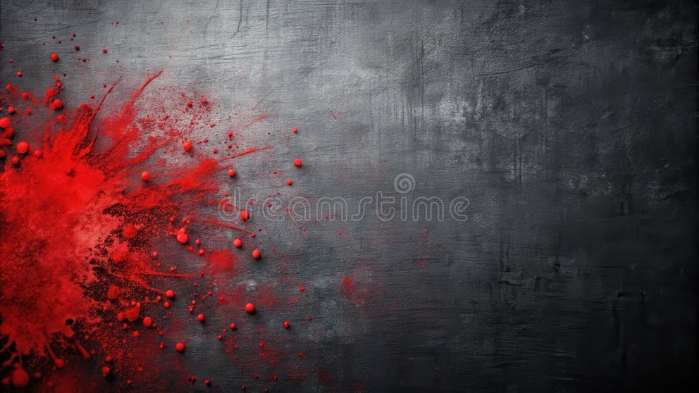 Crimson Powder Explosion on Dark Surface Abstract Background for Design ...