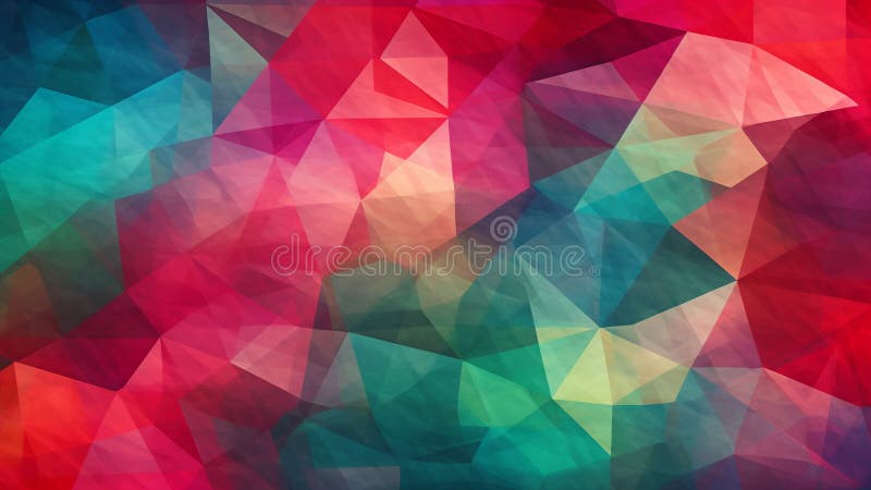 Crimson Red and Emerald Green Geometric Vibrant Pattern Stock ...