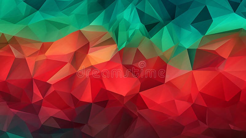Crimson Red and Emerald Green Geometric Vibrant Pattern Stock ...