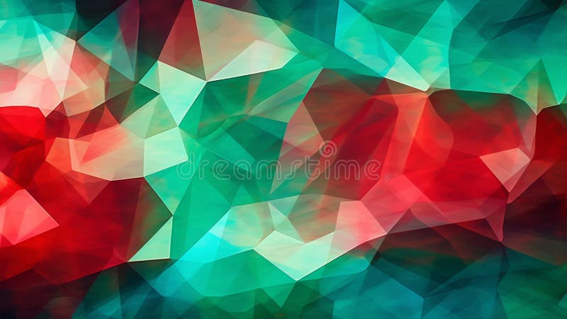 Crimson Red and Emerald Green Geometric Vibrant Pattern Stock ...