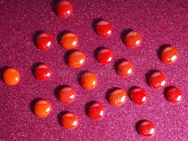 Crimson-red Glass Beads Background - Closeup Beads Texture Stock Image ...