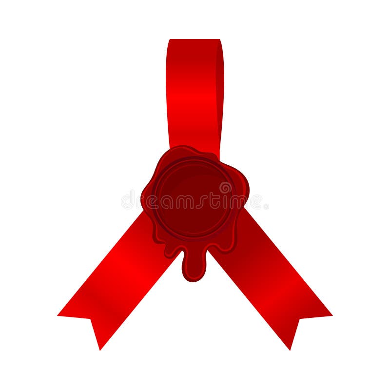 Crimson Red Silk Ribbons Originally Folded with Empty Rosette in Center ...