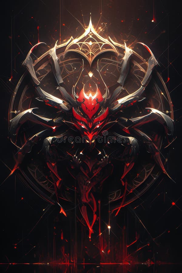 Crimson Spider Logo. Created by Generative Artificial Intelligence ...