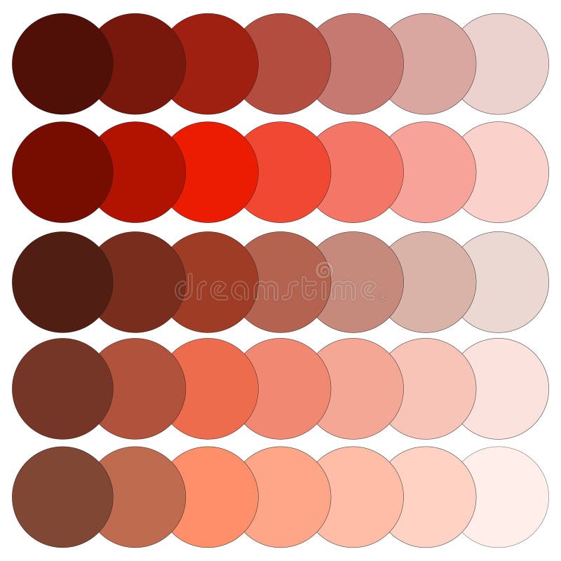 Crimson To Peach Gradient Dots. Warm Color Spectrum Design. Circular ...