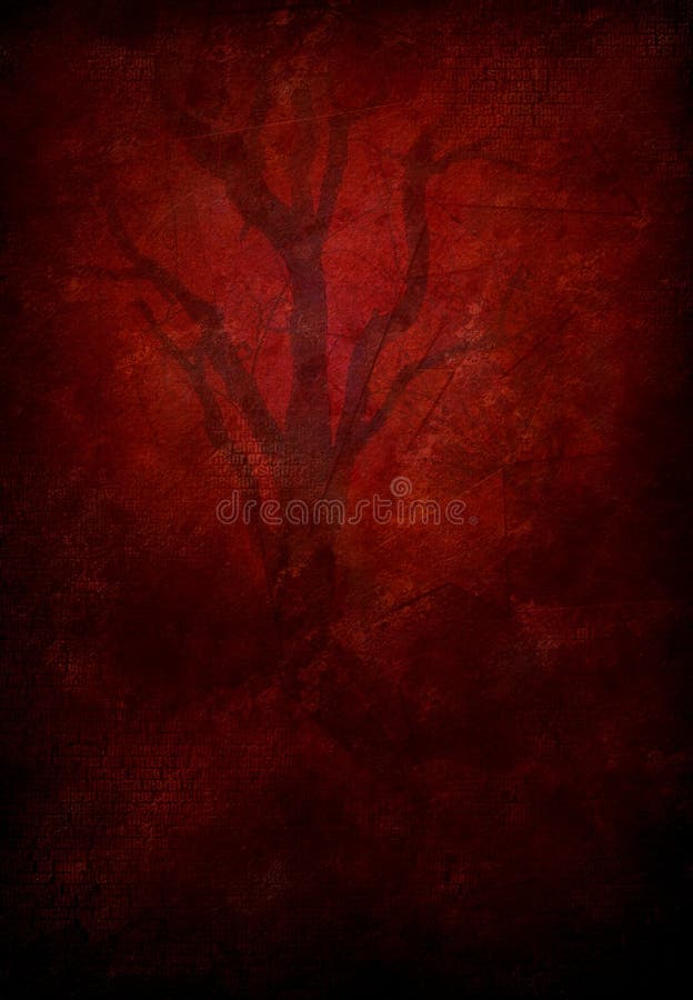 Crimson Tree stock illustration. Illustration of scarlet - 158271164
