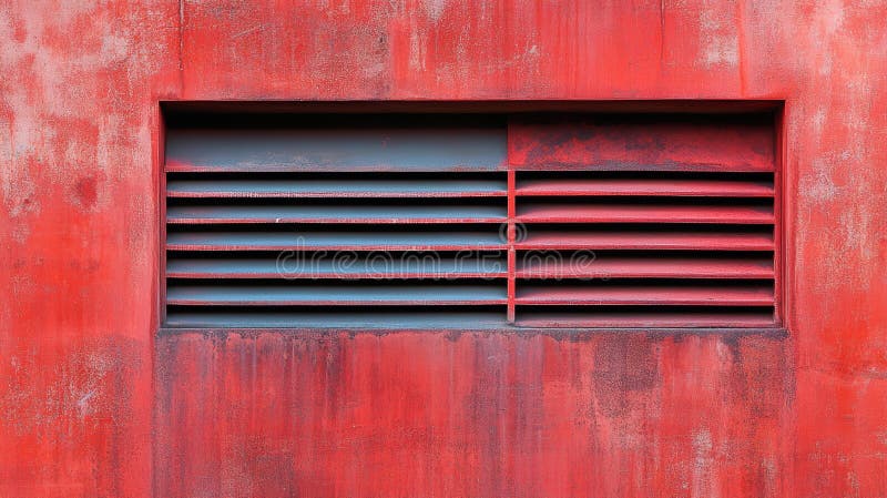 Crimson Ventilation Abstract Red Texture on Horizontal Building Vents ...