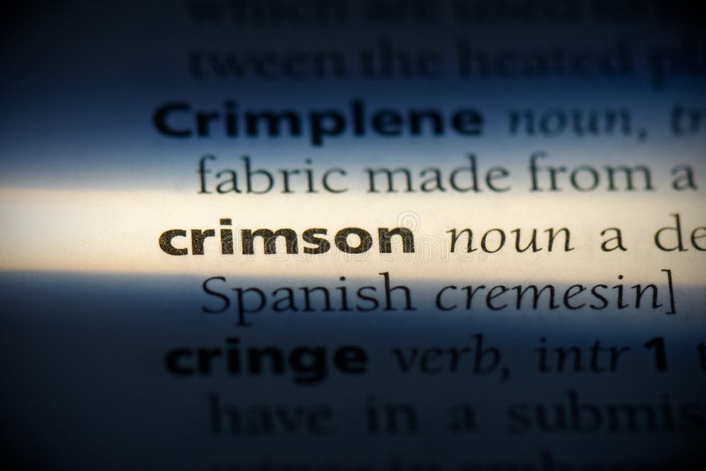 Crimson stock image. Image of vocabulary, closeup, dictionary - 161577463