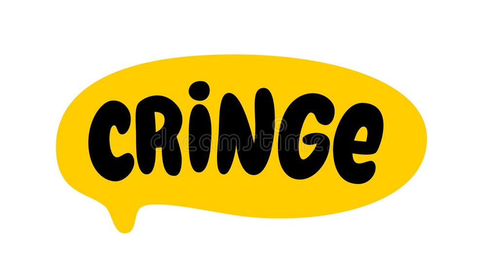 CRINGE Text. Cringe Speech Bubble. Vector Illustration Stock Vector ...