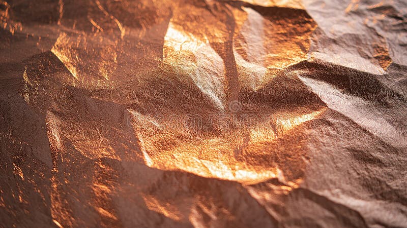 Crinkled Copper Foil Paper Crinkled Copper Foil Paper with a Warm ...