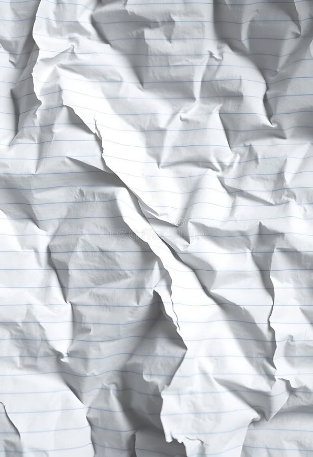 Crinkled Lined Paper: a Study in Texture and Light Stock Illustration ...