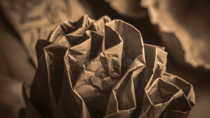 Crinkled Paper Texture in Muted Sepia Tones Stock Illustration ...