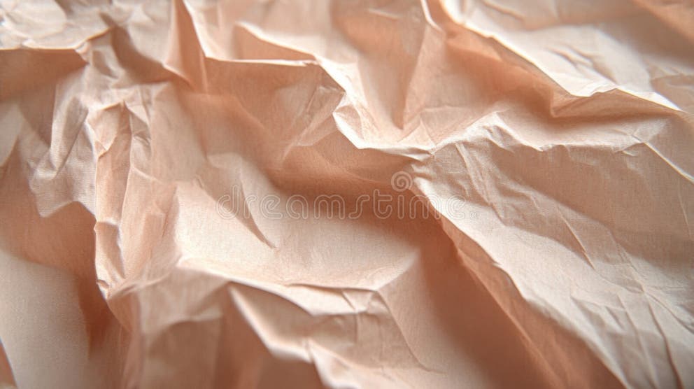 Crinkled Peach Colored Paper Texture Background Stock Illustration ...