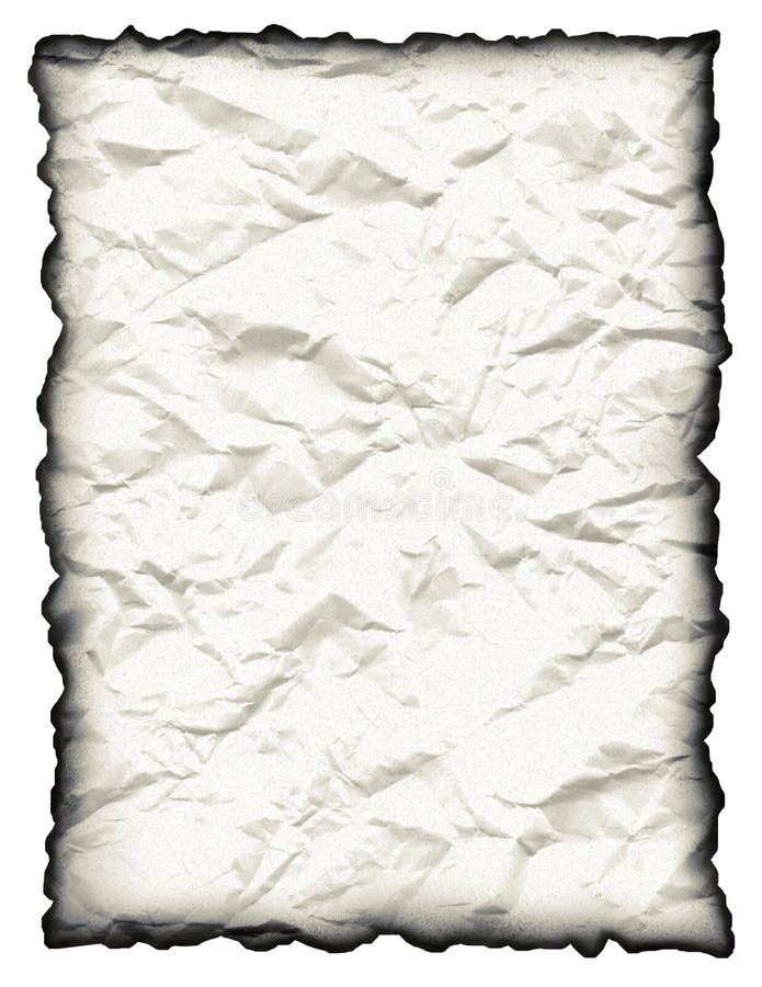 Crinkled, Speckled Paper W/ Burned Edge Stock Illustration ...