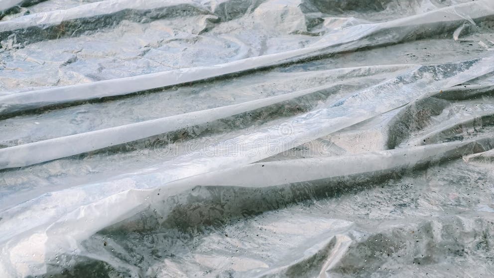 Wrinkled Plastic Sheeting Texture Stock Photo - Image of flexible ...
