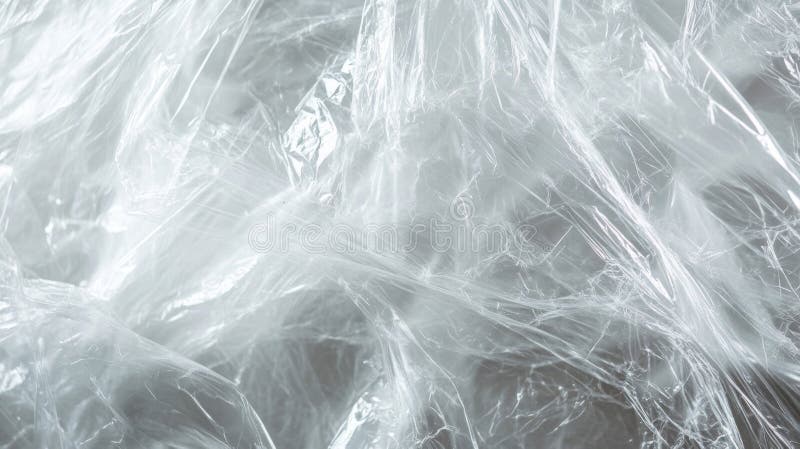 Crinkled Transparent Plastic Wrap Stock Illustration - Illustration of ...