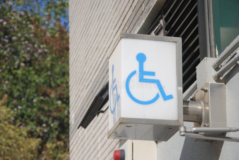 Cripple Sign Label Symbol on Wall Stock Image - Image of information ...