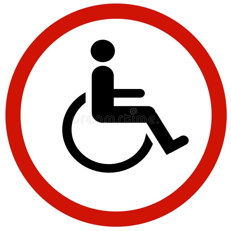 Cripple stock vector. Illustration of physical, sign - 71022850