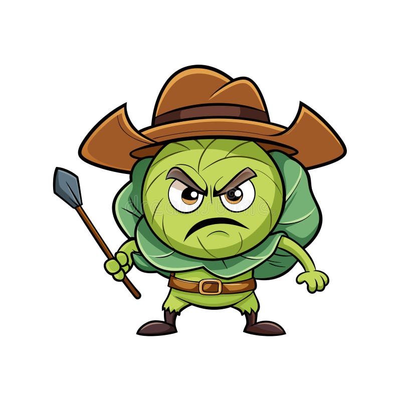 Crippled Cabbage Next To Fencing Illustration Stock Photo ...