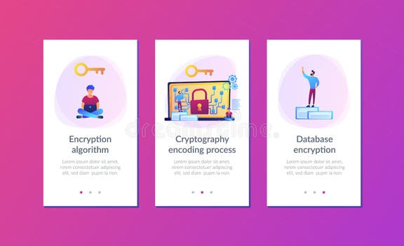 Criptografía Y Plantilla Del Interfaz Del App De La Encripción ...