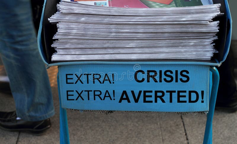 Crisis averted stock image. Image of generic, advertisement - 31245021