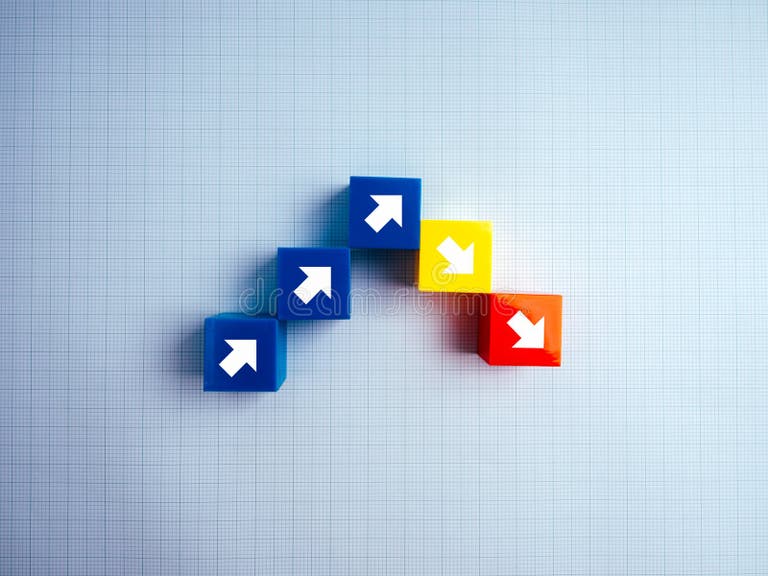 Crisis Chart and Down Graph. Economic Downturn with Increase and ...