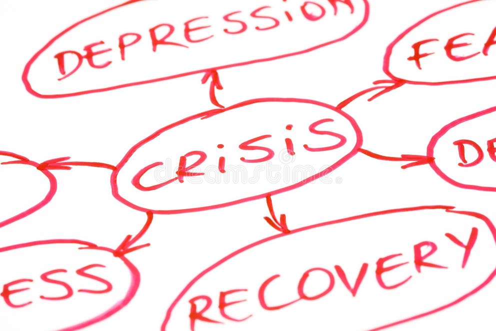 Crisis Flow Chart Red stock photo. Image of crash, arrow - 26416880