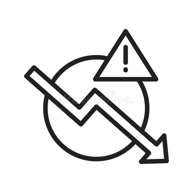 Crisis icon vector image. stock vector. Illustration of catastrophe ...