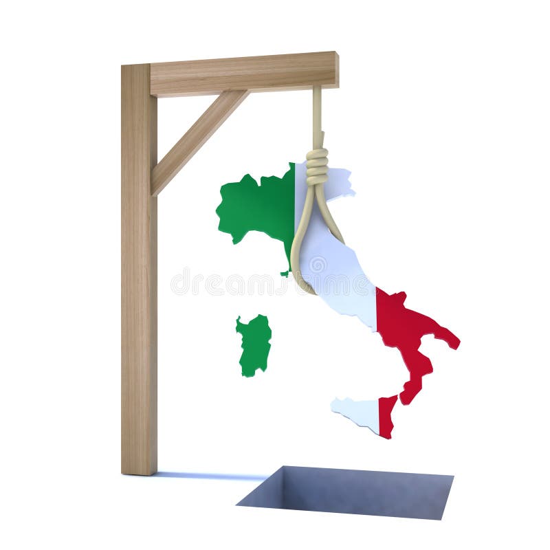 Crisis in Italy concept stock illustration. Illustration of credit ...