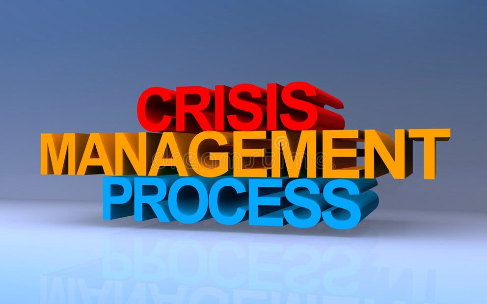 Crisis Management Process on Blue Stock Illustration - Illustration of ...