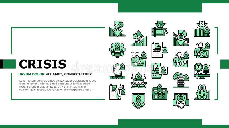 Crisis Management Risk Strategy Landing Header Vector Stock Vector ...