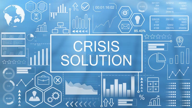 Crisis Solution, Animated Typography Stock Illustration - Illustration ...