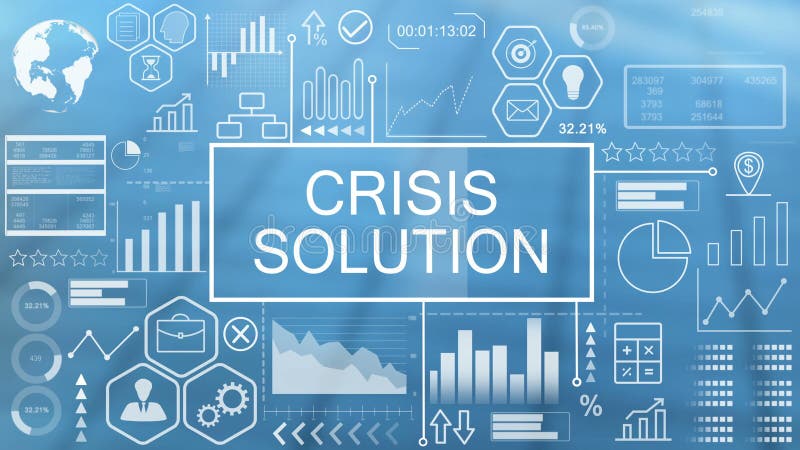 Crisis Solution, Animated Typography Stock Footage - Video of digital ...
