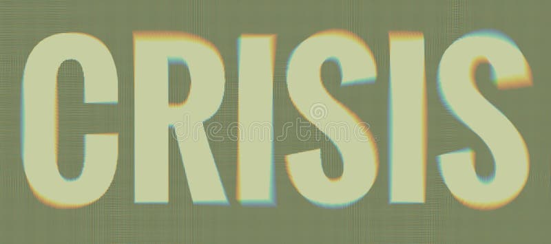 CRISIS Text Abstract Illustration Header Background Label Stock ...